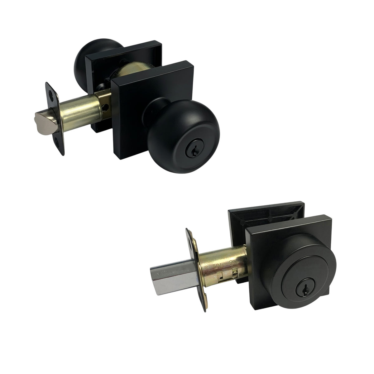 1 Pack- Contractor Pack 5765-6085NBL Black Entry Knob/Deadbolt Combo K