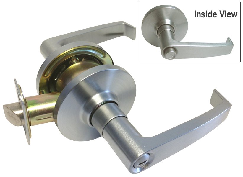 Commercial Satin Chrome Bathroom Bedroom Privacy Lever Locks