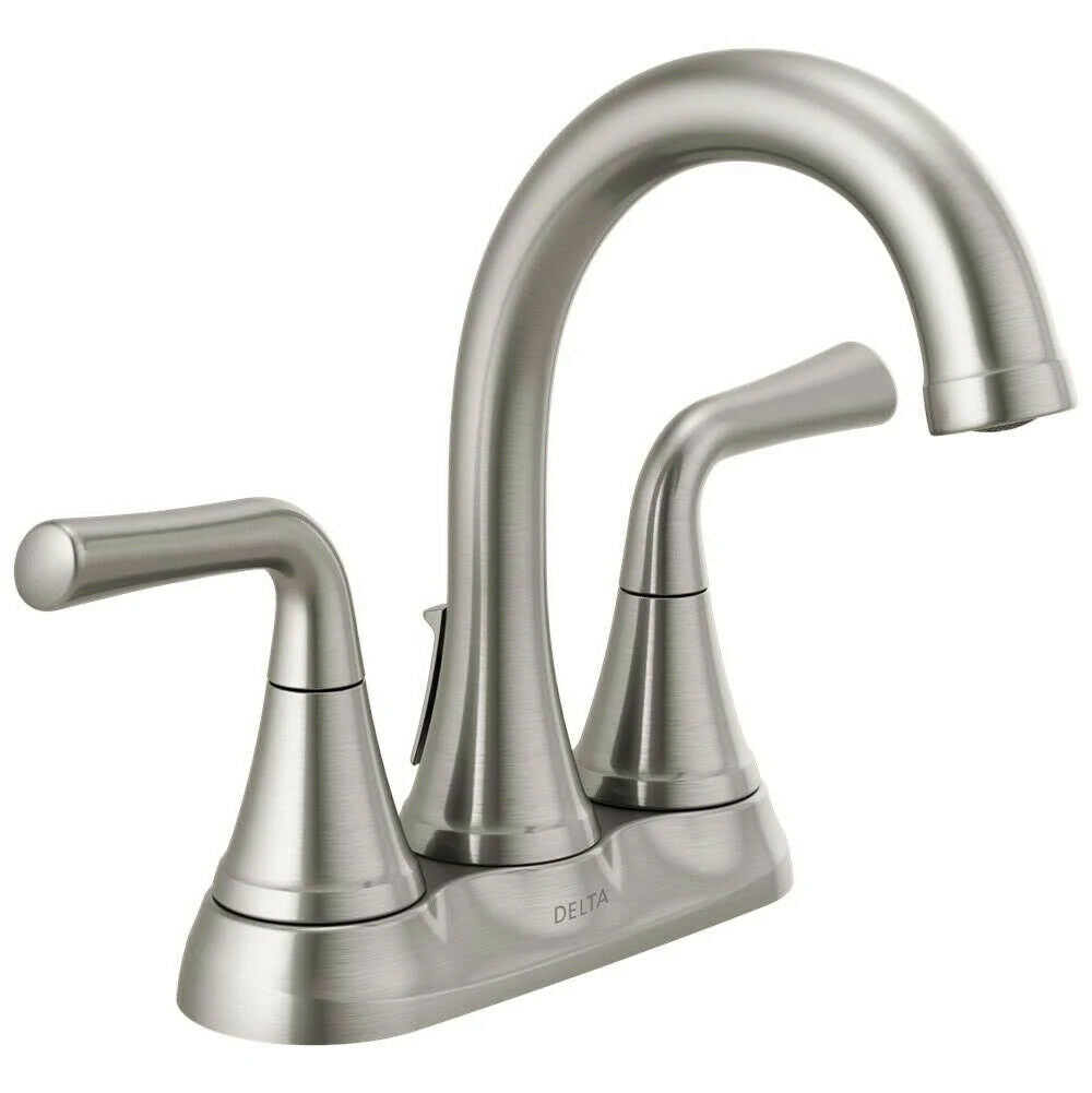 Delta Kayra Two Handle Centerset Bathroom Faucet 2533LF-SSTP Stainless