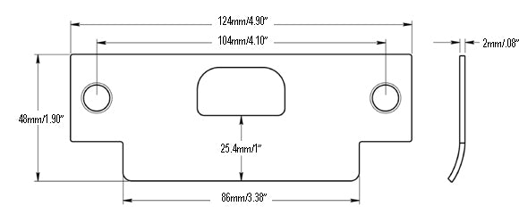 5" Satin Chrome Commercial Strike Plate – eBuilderDirect