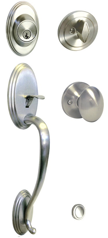 Satin Nickel Front Door handle-6093 – eBuilderDirect